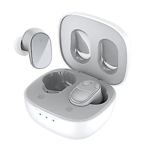 HTC True Wireless Earbuds 7 Bluetooth 5.3, in-Ear Headphones Noise Cancelling for Gaming, Exercising - 40ms Ultra Low Latency/22H Playtime/Game Modes/10mm Driver/Built-in Microphone -Gray