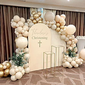 AobkDeco Ivory White Balloons 84PCS Vintage Ivory White Balloon Garland Arch Kit 5/10/12/18 Inch Different Sizes Latex Balloon for Birthday Party Decorations Baby Shower Wedding Graduation Balloons