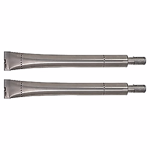 UpStart Components 2-Pack BBQ Gas Grill Tube Burner Replacement Parts for Broil King 9877-54 - Compatible Barbeque Stainless Steel Pipe Burners