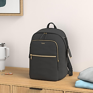 TUMI Voyageur Halsey Backpack - Black/Gold