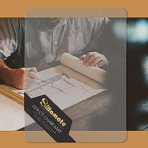 Sillamate Black 36'' x 48'' Office Chair Mat for Hardwood Floor, Heavy Duty Floor Mat, Pack 2, Eco-Friendly Series Desk Chair Mat (2, 36x48 inches(NO Lip))