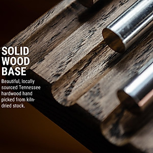 TreeWorks Chimes Energy Chime with Mallet for Meditation, Sound Healing or Yoga, 3 Notes –– Made in U.S.A. –– Long Resonance with Brilliant Tone, Solid Tennessee Hardwood Mantle (TRE420)