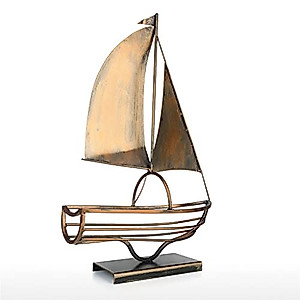SEASD Sailing Wine Bottle Holder Iron Art European Creative Wine Rack Bottle Storage Holder Home Decoration