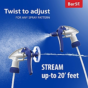 Replacement Trigger Sprayer Nozzles for 16oz 24oz 32oz Bottles Chemical Resistant Adjustable Leakproof (2 Pack)