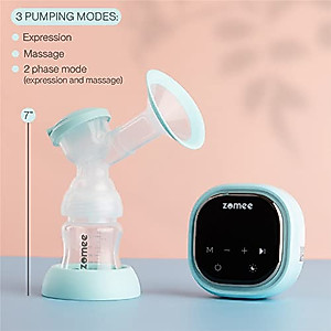 Zomee Z2 Double Electric Breast Pump – with Expression, Massage, and 2-Phase Modes - Rechargeable and Portable Wearable Breast Pump