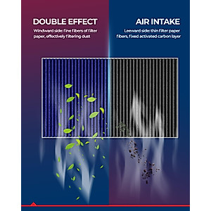 KAX Premium Cabin Air Filter, GCF061 (CF10729) Replace for Avenger, Caliber, Journey, Ram1500 2500 3500, Compass, Patriot, 200, Cabin Filter, Strong Adsorption w/Upgraded Activated Carbon
