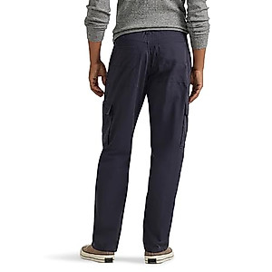 Wrangler Authentics Men's Twill Relaxed Fit Cargo Pant (Logan), Navy Ripstop, 40W x 29L