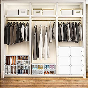 VTRIN Portable Shoe Rack Organizer 48 Pair Tower 4 Tiers for Entryway Shelf Storage Stand for Heels Boots Slippers Cabinet Narrow Standing Stackable Space Saver White