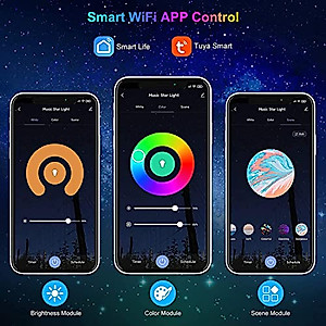 XYon Galaxy Projector, Dynamic Star Projector Bedroom Night Light Christmas Star Projector with Remote Control for Children and Adults Family Party Decorations Game, White