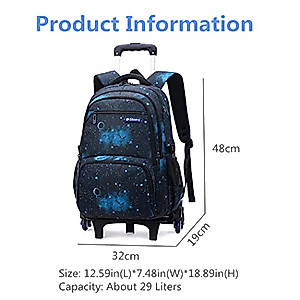 Pink Lattice Primary Middle School Bag Rolling Backpack Elementary Girls Wheeled Bookbag with Six Wheels