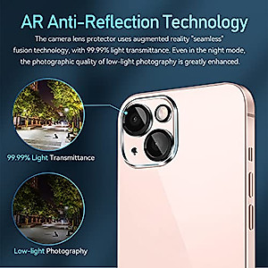 ivoler [4-pack] Camera Lens Protector for iPhone 13 6.1''/13 Mini 5.4'' Tempered Glass Screen Protector (Not for iPhone 13 Pro), HD Clear [Anti-Scratch] [Bubble Free] [Case Friendly],Black Circle