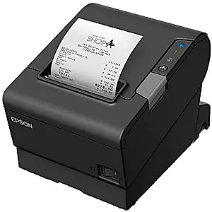 Epson C31CE94A9931 Epson, TM-T88VI, Thermal Receipt Printer, Epson Black, Ethernet, Powered USB and Serial Interfaces, Ps-180 Power Supply and Ac Cable