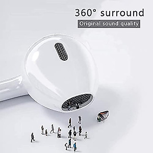 2 Pack Apple Earbuds with Lightning Connector【Apple MFi Certified】 Wired in-Ear Stereo Noise Canceling Isolating Headphones for iPhone 14/13/12/11/SE/X/XR/XS/8/7 (Built-in Microphone&Volume Control)