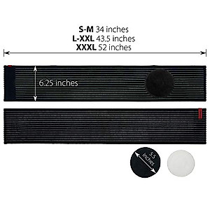 ORTONYX Premium Umbilical Hernia Belt for Men and Women / 6.25" Abdominal Binder with Hernia Support Pad - Navel Ventral Epigastric Incisional and Belly Button Hernias - Black OX5241-L/XL