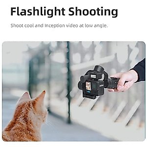 INKEE Falcon Plus Gimbal Stabilizer for Gopro w/Media Mod for Go Pro Hero 10/9/8/7/6, for Insta360 Osmo Action Anti-Shake Wireless Control Handheld Gimble w/Tripod Stand Original Screw Mounting Plate