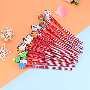 TOYANDONA 40Pcs Christmas Pencils with Erasers Toppers, Assorted Christmas Pencils for Kids Students Xmas Stocking Stuffers Christmas Party Favors Classroom Rewards Prizes (Random Style)