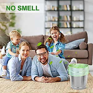 Small Trash Bags 4-6 Gallon, Inwaysin 200 Count Biodegradable Trash Bags 4 Gallon, Extra Strong Small Garbage Bags Unscented, Size Expanded, Green, for Bathroom Bedroom Office Kitchen Trash Can