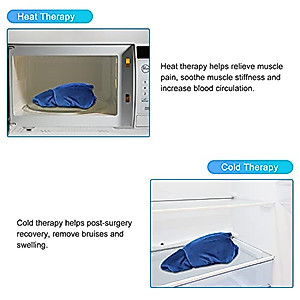 Cosy Life Microwave Heating Pad for Neck Shoulders and Back Pain Relief, 2 in 1 Hot/Cold Therapy Heat Pad Microwavable, 4LB Weighted Neck Wrap with 100% Natural Herbs (Unscented Blue)