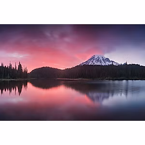Bgraamiens Puzzle-Shadow on The Lake-1000 Pieces Peaceful Lake and Mountain Nature Scenery Series Jigsaw Puzzles