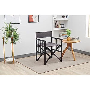 GQHNLUP Folding Beach Chair, Outdoor Camping Chair Modern Comfortable Leisure Folding Chair（Dark Grey）