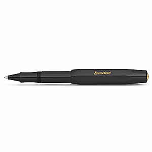 Kaweco Classic Sport Black Gel/Ballpoint Pen Including 0.7 mm Rollerball Pen Refill for Left-Handed and Right-Handed in Classic Design with Ceramic Ball I Gel Rollerball 13.5 cm