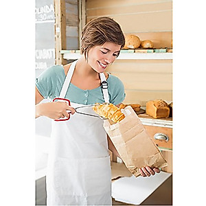 Stainless Steel Kitchen Tongs Hiash Heavy Duty Cooking Tongs Good Grips 10-Inch Scissors Tongs with Comfortable Red Handle for Cooking Barbecue