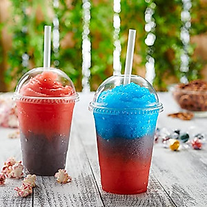 Comfy Package [50 Count] 16 oz. Crystal Clear Plastic Cups With Dome Lids