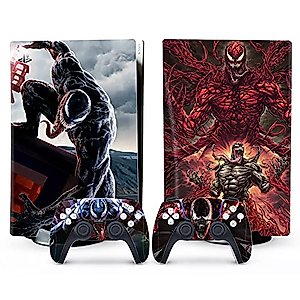Skins for PS5 Console and Controller Digital Edition,Stickers and Wraps for Playstation5 Console and Cotrolloers Digital Version，Durable Scratch ，Resistant Bubble-Free,Model B