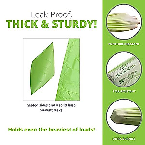 Simply Bio 3 Gallon Compostable Trash Bag with Drawstring, Heavy Duty Extra Thick 1 Mil, 50 Count, 11.36 Liter, Small Kitchen Food Scrap Trash Bags, ASTM D6400, US BPI and Europe OK Compost Certified