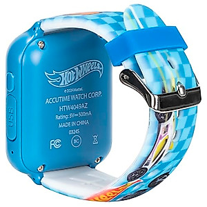 Hot Wheels Interactive Kids Smartwatch – Touchscreen Watch with Camera, Games, Voice Recorder, Step Tracker, Alarm & Timer – Racing-Inspired Design, USB Rechargeable – Fits Wrists 5.5" to 8"