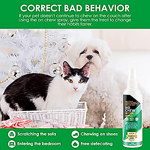 TUIOOE Bitter Apple Spray for Dogs to Stop Chewing - Prevent Licking, Marking, Chewing - Anti Chew Deterrent No Chew Spray | Alcohol Free, Non-Toxic, No Sting & No Smell - Indoor & Outdoor Safe 175ML