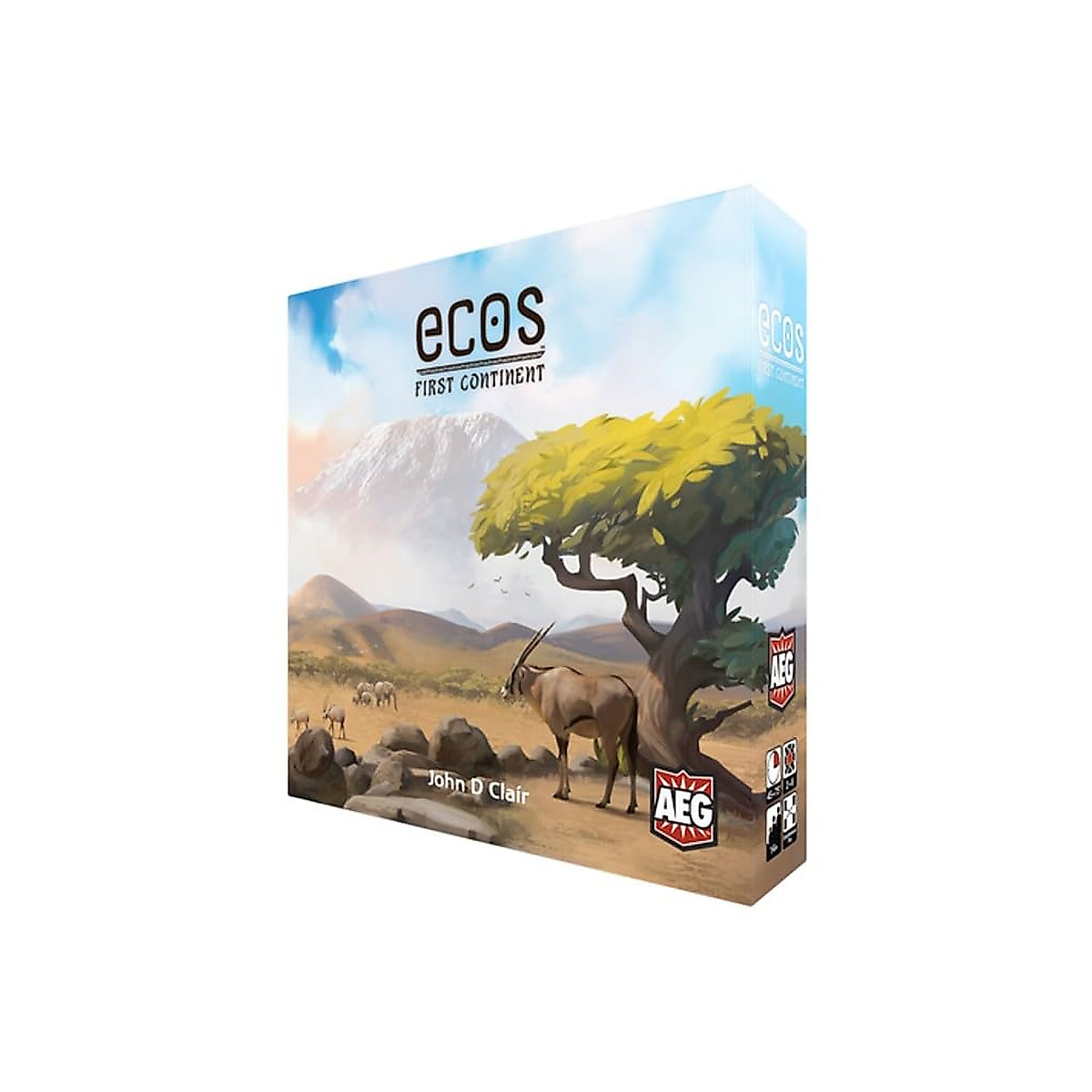 Ecos: The First Continent Board Game, Build Nature and Animals, Unique Mechanics, Challenging Strategy, Ages 14+, 2-6 Players, 45-75 Min, Alderac Entertainment Group (AEG)