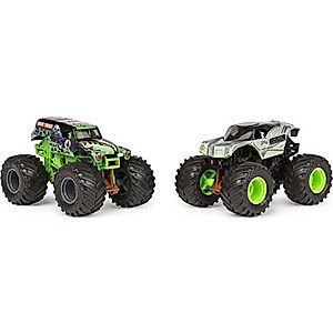 Monster Jam - Color Changing cars - Grave Digger vs. Alien Invasion Monster Truck/Monster Trucks for boys 5 years old/Monster Trucks for boys 3 years/Monter Truck for kids