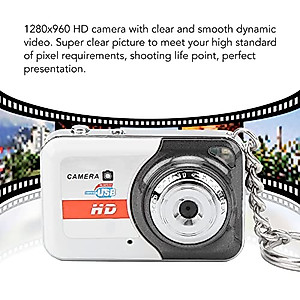Digital Camera, Mini Thumb Camera, Portable Video Camera with Motion Detection, Point and Shoot Digital Cameras, Fashion Mini DV Camera for Teens Students Kids (Silver Gray)