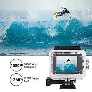 Jopwkuin 1080P Camera, Large Capacity Ultra HD Camera Multi-Functions LCD Screen Camera for Outdoor(Black)