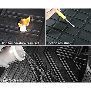 Car Floor Mats 2 Rows and Cargo Liner Set Black Compatible for 2020 2021 2022 2023 2024 Ford Escape All-Weather Rubber Mat Protection Black