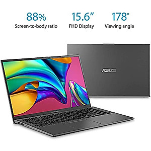 ASUS 2022 F512DA VivoBook Laptop 15.6 FHD AMD 2-Core Ryzen 3 3250U 12GB DDR4 1TB NVMe SSD Radeon Graphics Backlit Keyboard Fingerprint Windows 10 Home in S Mode