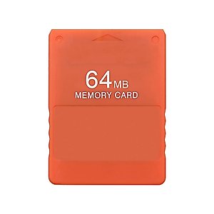 XHSESA Professional 64MB Memory Card with FMCB Function for PS2 Game Console Accessories (Orange)