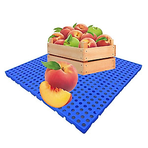 Plastic Pallets, Combination Plastic Grid Pad, Storage Water Leak Anti-slip Platform Shelf Can Be Used In Warehouses, Storage Rooms, Other Industrial Environments ( Color : Blue , Size : 50x50x3cm )