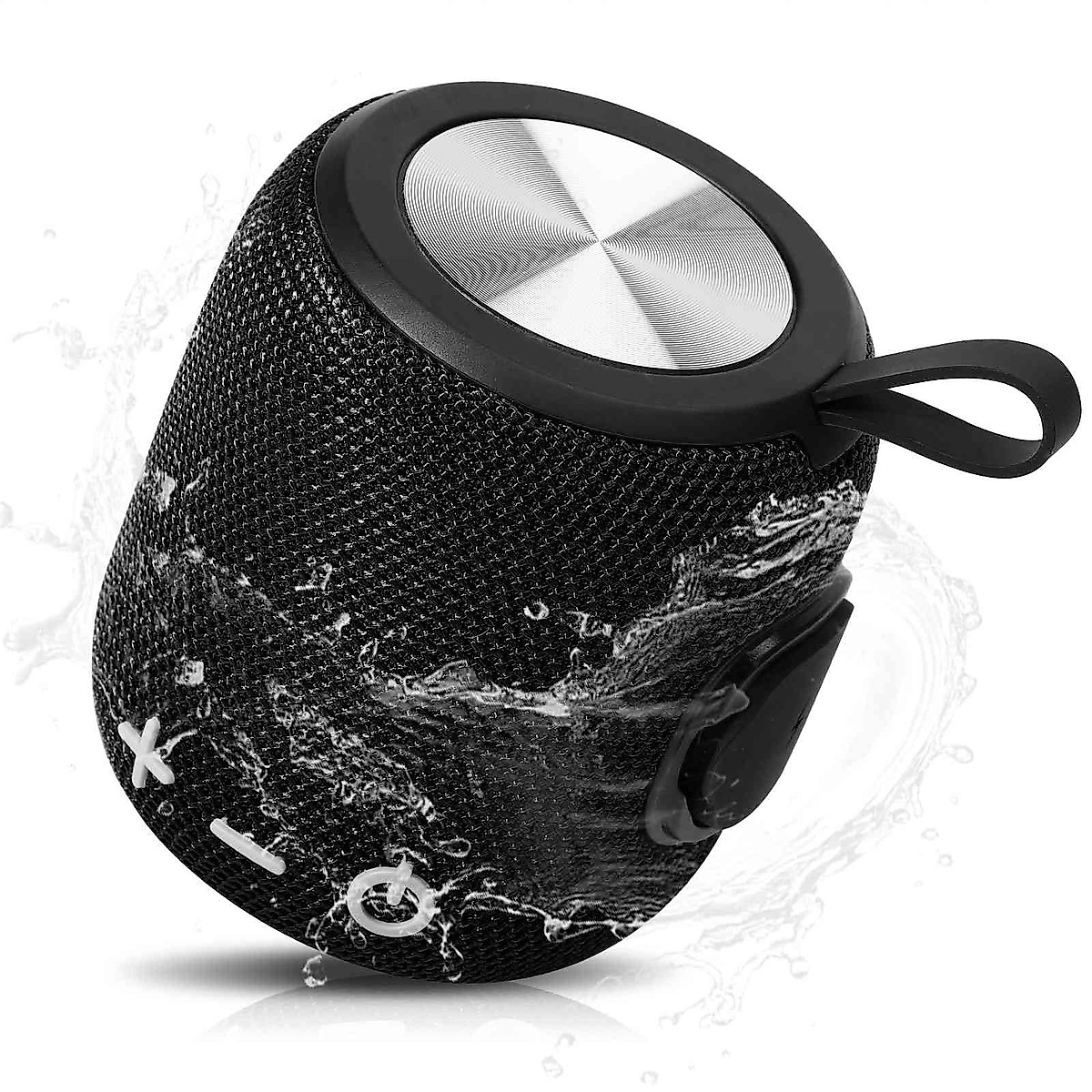 Bluetooth Speaker: Powerful Stereo Sound, IPX7 Waterproof, True Wireless Stereo Pairing, Portable Design, Latest Bluetooth V5.2 - Perfect for Poco X4 GT, Beach, Outdoor, Home, Parties, Scooter - Black