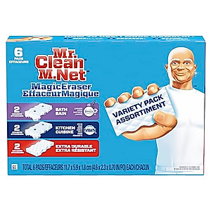 Mr Clean Magic Eraser Variety Pack Assortment Cleaning Pads, 6 count