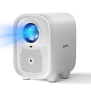 ZEEMR Netflix Certified Projector, Native 1080P 4K Smart Projector with Wifi and Bluetooth, Full HD Dolby, AI Auto Focus and Trapezoid Correction, Fully Sealed Dust-Proof, Linux System (White)