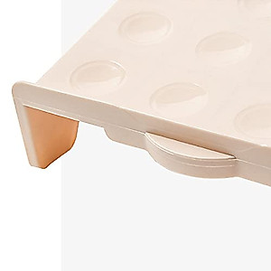 prettDliJUN Double Layer Shoes Storage Rack, Household Space Saver Plastic Shoe Slots Organizer Shoes Holder