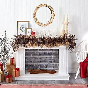 Gold Leaves Metal Wreath Wall Decor for Front Door,13 inch Door Wreath for Christmas,Window,Wedding,Party Decoration