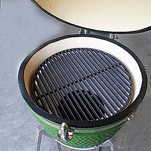 BBQration 18 3/16" Big Green Egg Grate Large CIF999A Matte Cast Iron Cooking Grid Grates Replacement Parts for Big Green Egg Large, Kamado Charcoal, Vision Grill VGKSS-CC2, B-11N1A1-Y2A