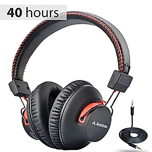 Avantree Audition & HS907 Audition 40 hr Bluetooth Over Ear Headphones with Microphone for PC Computer Phone Call & Headphone Hanger Holder Wall Mount