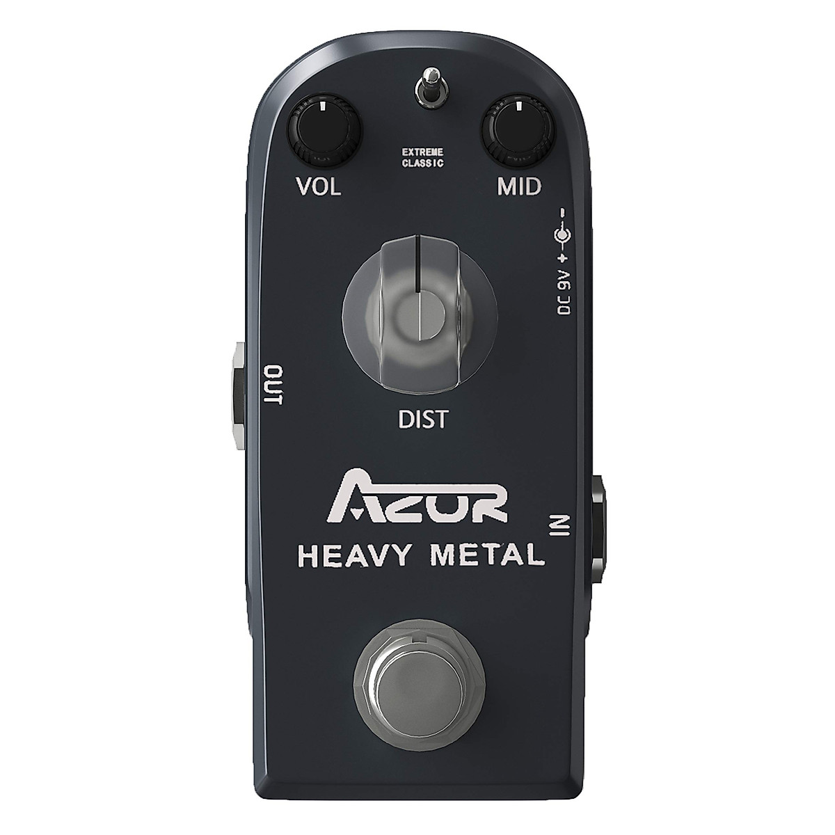 AZOR Heavy Metal Distortion Guitar Effect Pedal with Guitar Effect Pedal Cables 3 Pack (Gold)