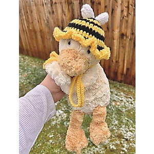 EASELR WeightedPlush Cute Duck Stuffed Animals, Soft White Duck Plush Pillows Kawaii Hugging Squishy Duck Plushie Toys Gifts for Kids