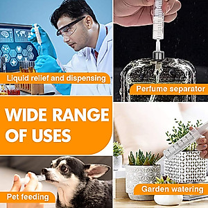 20 PCS 20 ml Plastic Syringe with Measurement, Slip Tip and No Rubber Plunger Small Syringe for for Scientific Lab Injection, Refilling, Measuring Liquids, Oil or Glue Applicator