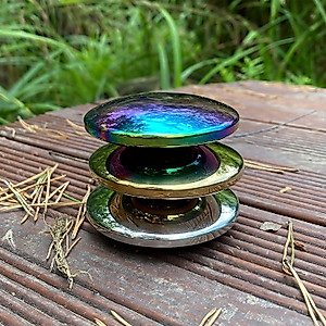 TickiT Sensory Reflective Sound Buttons - Set of 3 - Safe for All Ages - Mirrored Disks for Babies and Toddlers - Sensory Stacking Toy
